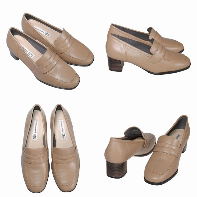 【靴のHOSHIKAWA】  『Yukiko Kimijima 5350』 ユキコキミジマ ローファーパンプス 22cm〜24.5cm EEE ローファー レディース ブラック フォーマル ビジネス 冠婚葬祭 牛革