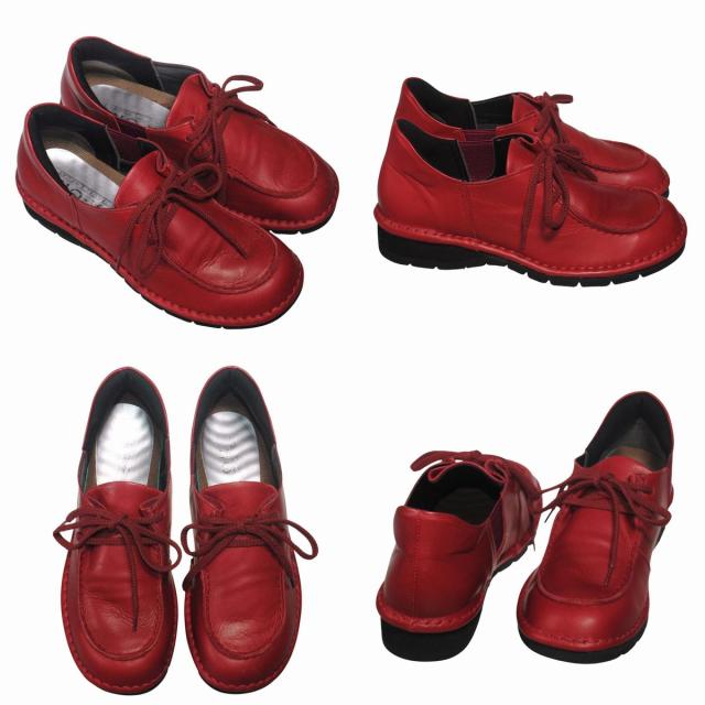 【靴のHOSHIKAWA】  『A-OK 320』 エーオーケー ブーティー 22cm〜24.5cm EEEE ダークブラウン カジュアル レディース ワラビー風 レースアップ 幅が広い 牛革 国産