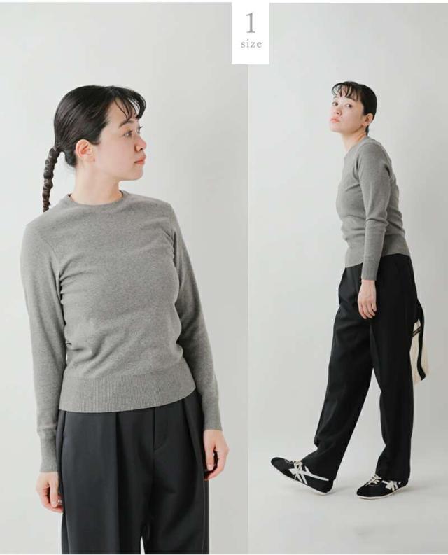 ジチピ ニット セーター GICIPI  コトーネソフト コットン クルーネック プルオーバー “FRAGORA” 2513a  クーポン対象