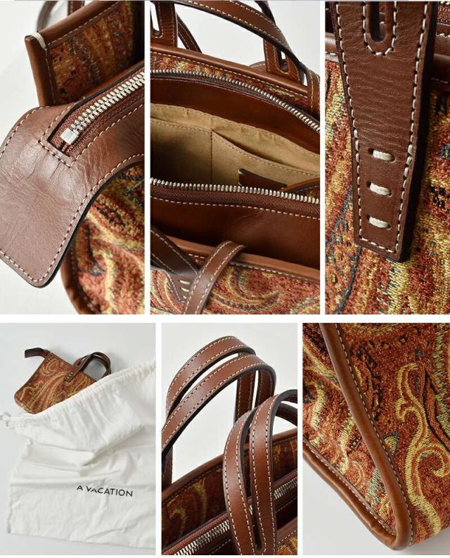 ア ヴァケーション ハンドバッグ A VACATION  2way スクエア トートバッグ “SABRINA” 25aw-a102  クーポン対象