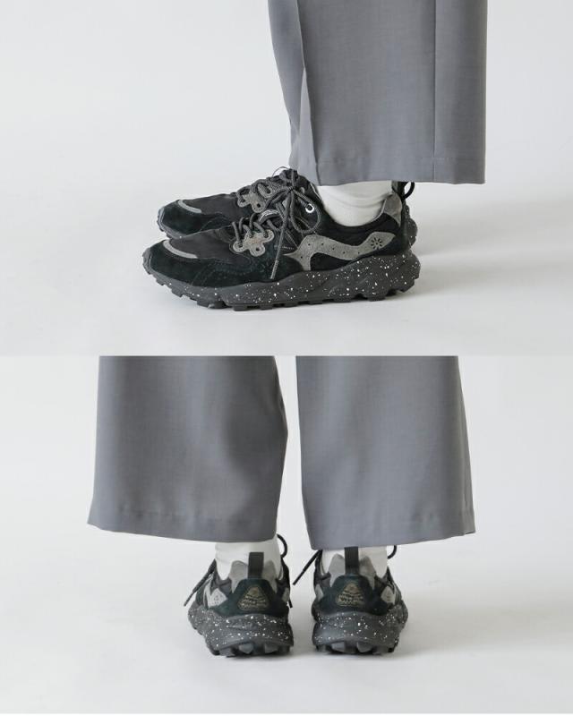 Flower MOUNTAIN(フラワーマウンテン)ヤマノスリーピッグレザーナイロンスニーカー“YAMANO3”yamano3