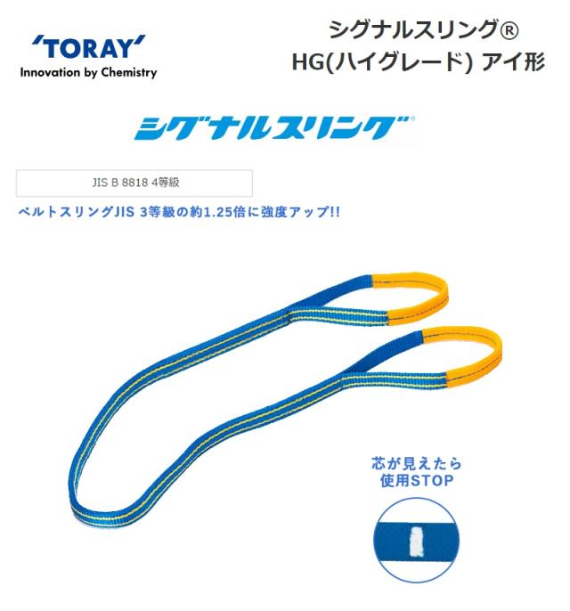 シライ ベルトスリング HGシグナルスリング（R）エンドレス形 ハイグレード 35mm幅×長さ2.0m ＜SGE4E-35X2.0＞【シライ ...