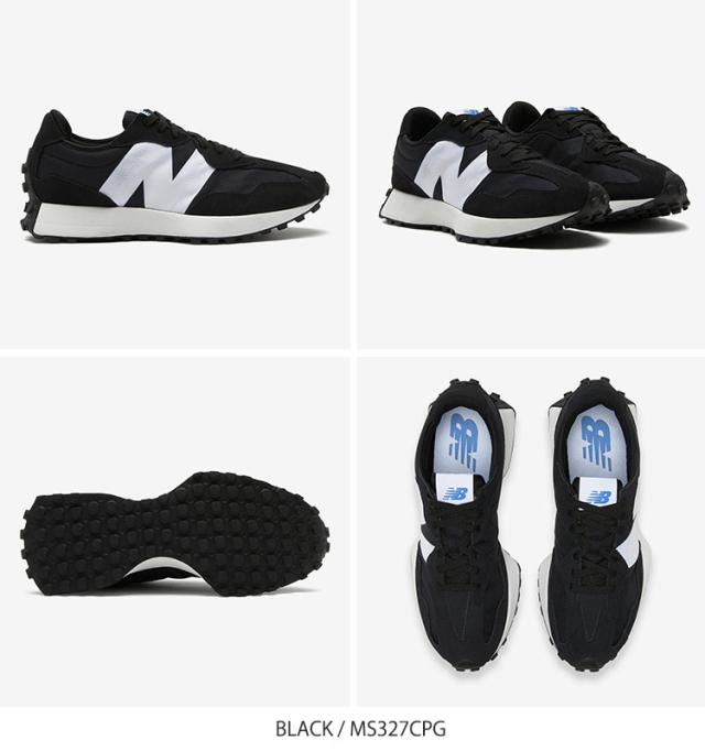 ニューバランス 327 スニーカー New Balance 327 MS327CPG BALCK WHITE ブラック ホワイト シューズの ...