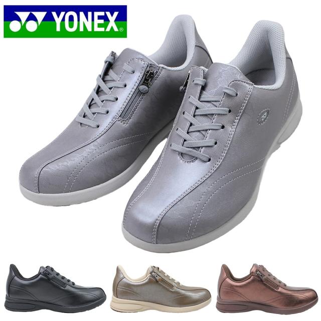 ヨネックス レディース 靴 ウォーキングシューズ パワークッション SHW L130W 幅広 4.5E ゆったり ファスナー オフコート YONEX【レディース】