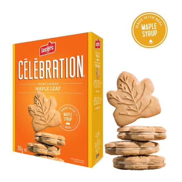 レクラーク セレブレーション メープルクッキー 350g カナダ クッキー Leclerc celebration maple leaf ...