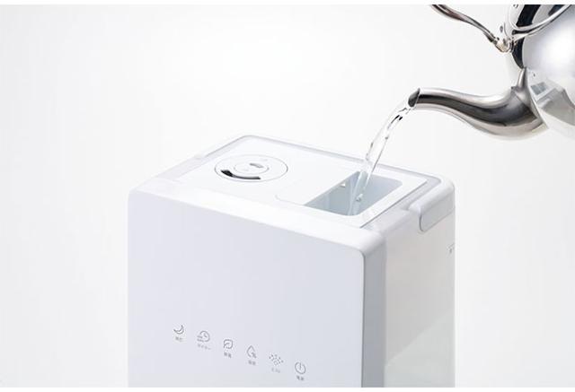 上部給水加湿器 スクエアミスト 4.2L 最大11畳 ハイブリッド式 3段階 湿度コントロール 減灯 消灯 省エネ 節電 抗菌カートリッジ 超音波×ヒーター THREEUP スリーアップ【送料無料】