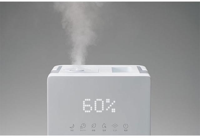上部給水加湿器 スクエアミスト 4.2L 最大11畳 ハイブリッド式 3段階 湿度コントロール 減灯 消灯 省エネ 節電 抗菌カートリッジ 超音波×ヒーター THREEUP スリーアップ【送料無料】