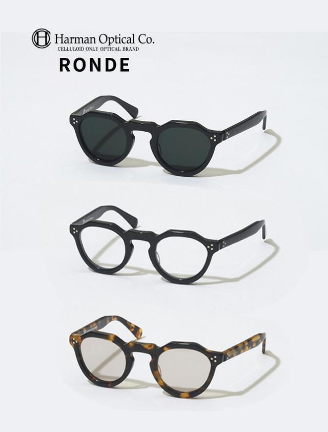 HARMAN OPTICAL Co. RONDE -2024SS- | ハーマン オプティカル  ヴィンテージ眼鏡 おしゃれ メガネ ファッション 小物 サングラス ブラック イエロー グリーン アセテート