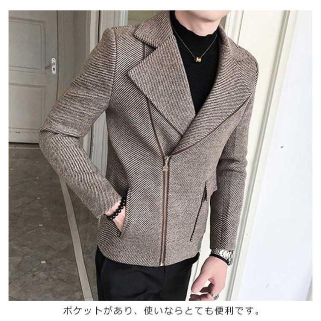 《送料無料》ジャケット スタンジャケット メンズ  アウラー カーディガン 冬服 厚手  暖かい 秋冬 無地 折襟 おしゃれ トレンド 通勤 パーティー 韓国スタイル 通勤