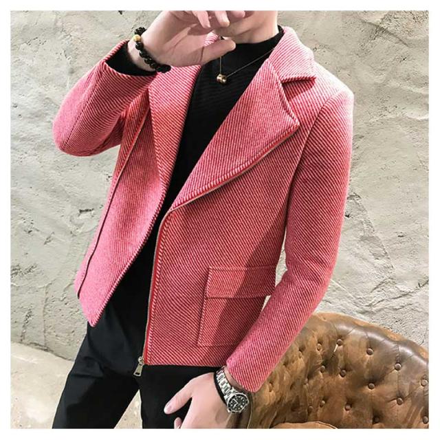 《送料無料》ジャケット スタンジャケット メンズ  アウラー カーディガン 冬服 厚手  暖かい 秋冬 無地 折襟 おしゃれ トレンド 通勤 パーティー 韓国スタイル 通勤