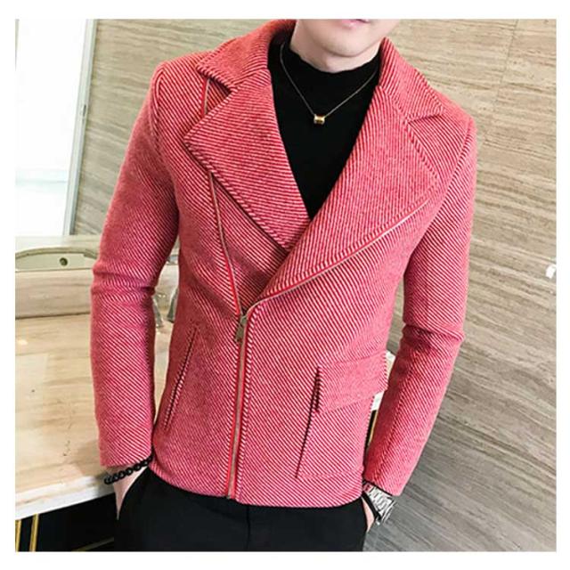 《送料無料》ジャケット スタンジャケット メンズ  アウラー カーディガン 冬服 厚手  暖かい 秋冬 無地 折襟 おしゃれ トレンド 通勤 パーティー 韓国スタイル 通勤