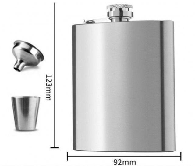 スキットル ウイスキーボトル 168ml 200ml 230ml 漏斗付 ステンレス製 ヒップフラスコ アウトドア キャンプ 携帯 お酒 容器 燃料 ステンレスコップ付き アルコールストーブ ...