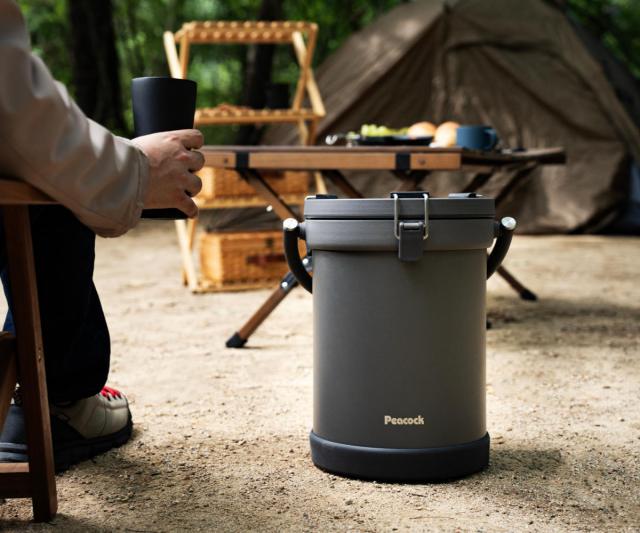 クーラーボックス 9.5L クーラーバケット 最強保冷 （ クーラーBOX 保冷ボックス 保冷 保温 アイスコンテナ 氷入れ アイスペール アイスジャグ ステンレス 氷 溶けない 持ち運び 取っ手付き 筒型 真空断熱 キャンプ BBQ アウトドア ）