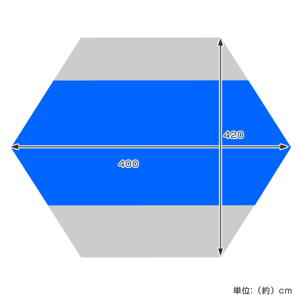 タープ オルディナ ヘキサタープセット 4ｍ×4.2ｍ キャリーバッグ付 UVカット 防水 （ キャプテンスタッグ テント CAPTAIN STAG アウトドア レジャー キャンプ用品 紫外線カット 六角形 ）