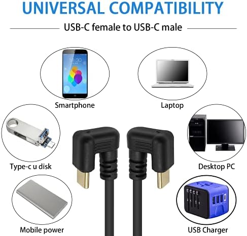 U字型 USB C ケーブル ばね Type C to Type Cケーブル USB C to USB C オス-オス右向き伸縮式 Type Cスプリングラインケーブル5A急速充電の通販はau ...