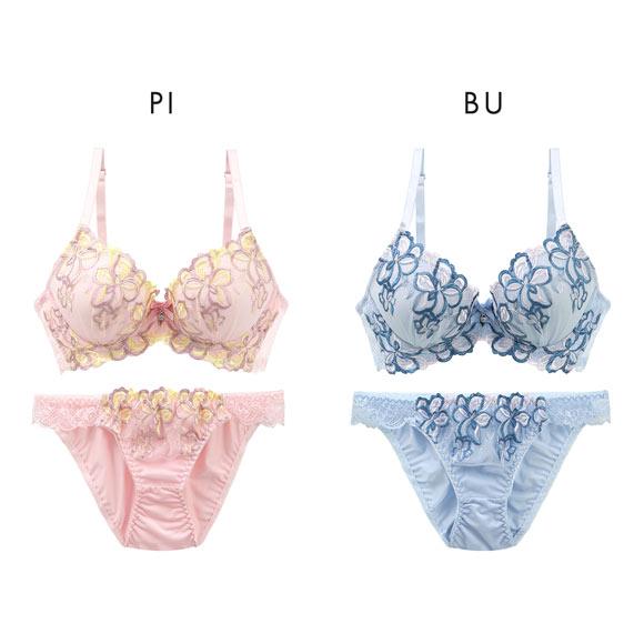 ブラジャー ショーツ セット サンエイ 脇高 キュートフラワー刺繍 ブラセット ABCD 脇肉 すっきり 脇寄せ 美胸 谷間 丸胸 SANEI 下着 レディース 20%OFFの通販はau ...